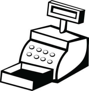 Cash Register Line Art